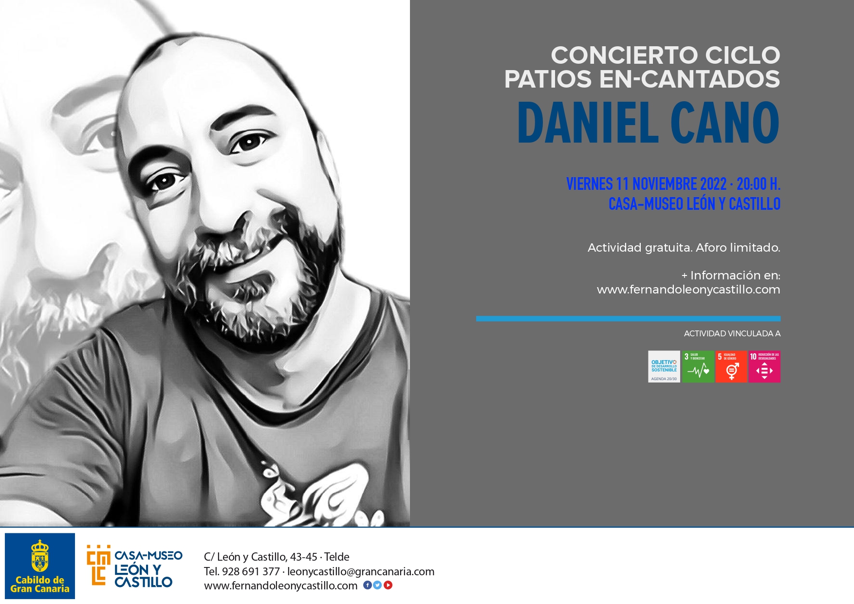 Patios En-cantados: Concierto de Daniel Cano | Gran Canaria Joven - Consejería de Educación y ...